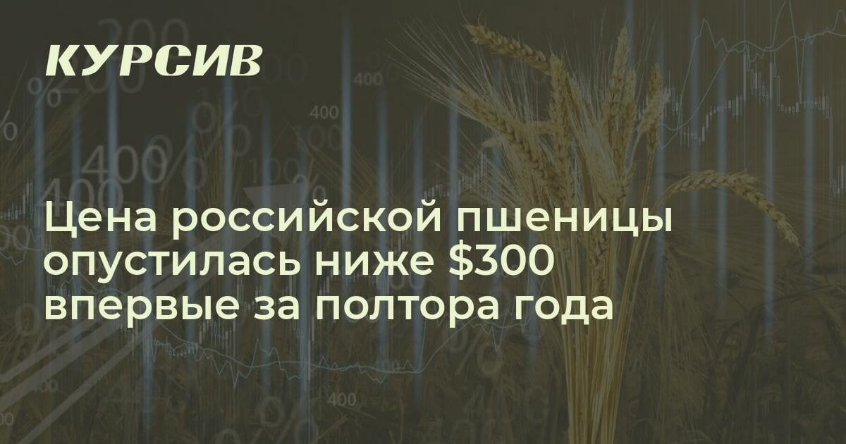 Как упали цены на пшеницу из России