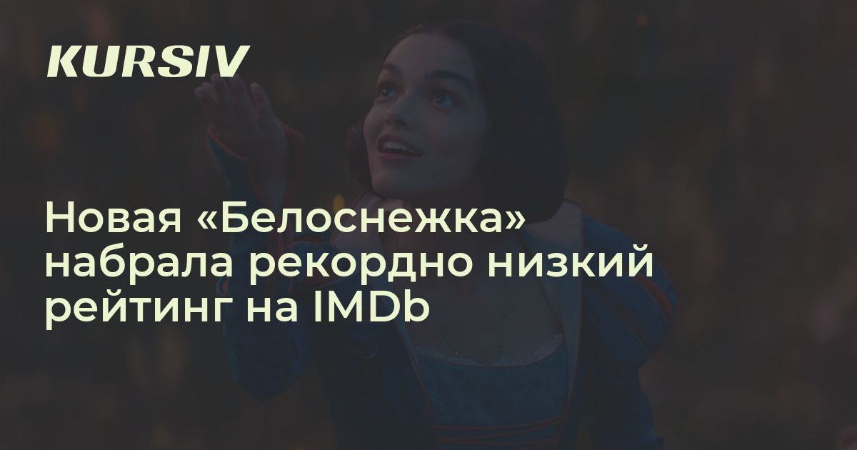 Белоснежка 2025 года набрала всего 1,7 баллов на IMDb