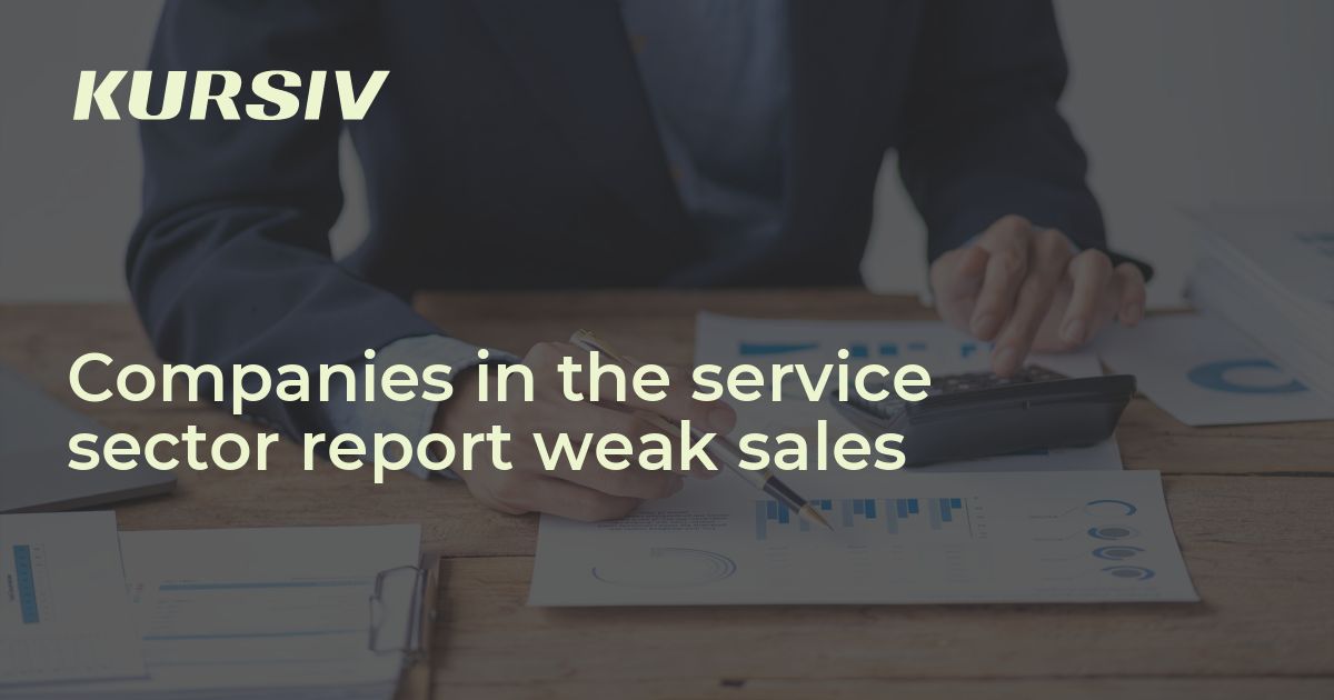 Companies in the service sector report weak sales