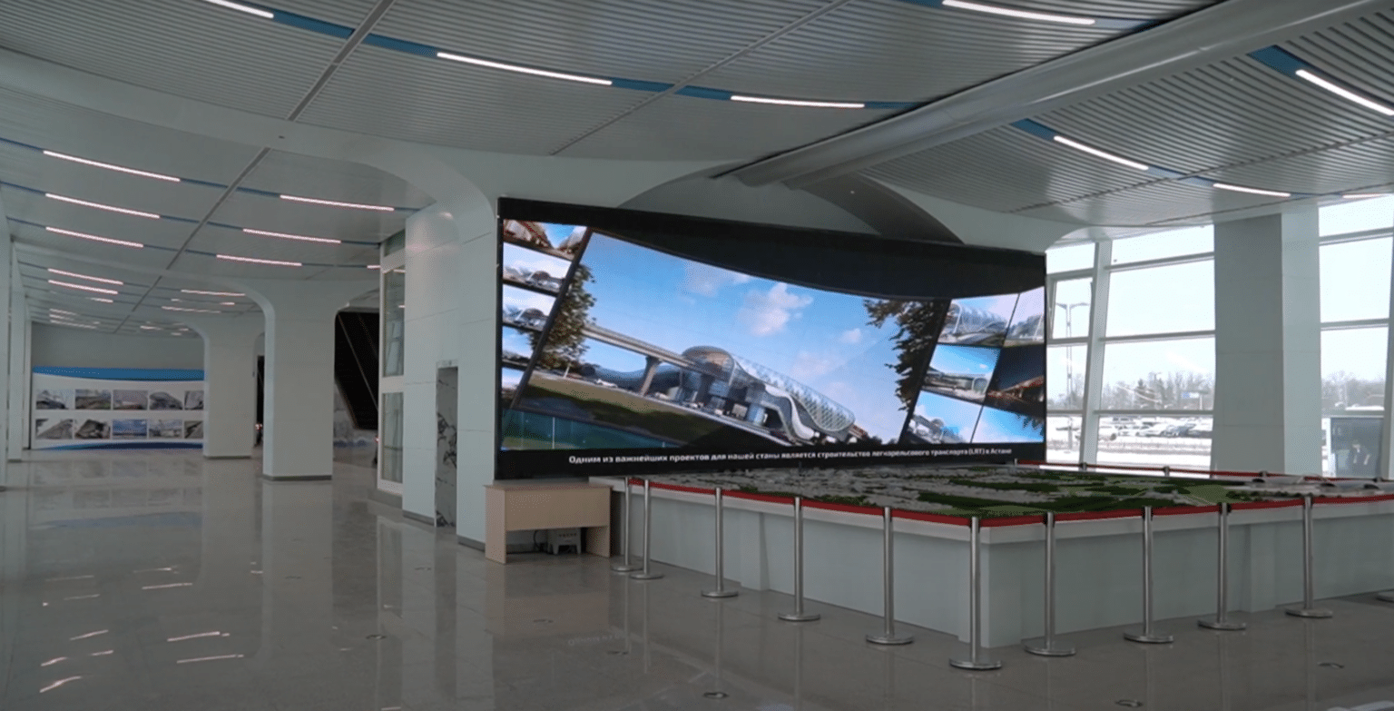 Astana unveils first completed LRT station