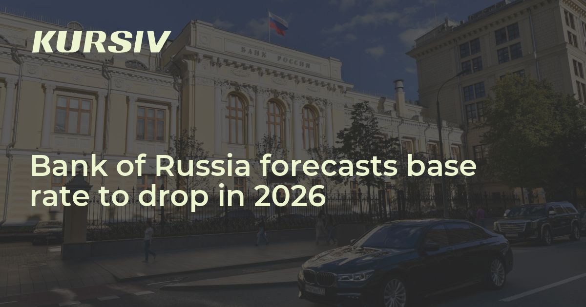 Bank of Russia forecasts base rate to drop in 2026