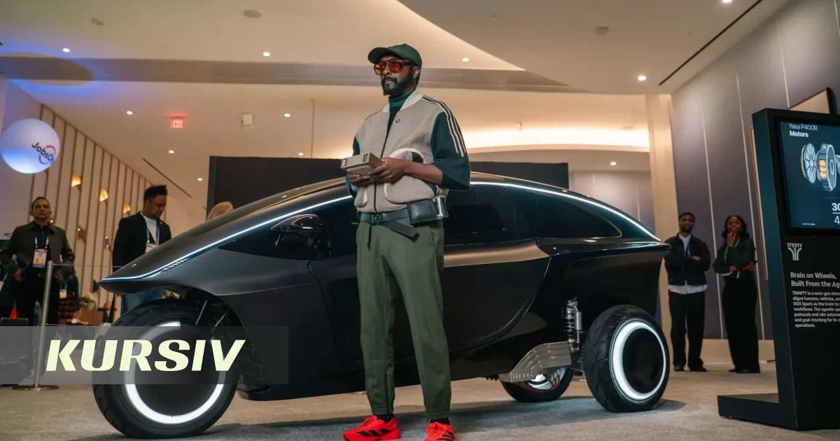 Rapper will.i.am unveils the Trinity, a 120 mph cyber-trike